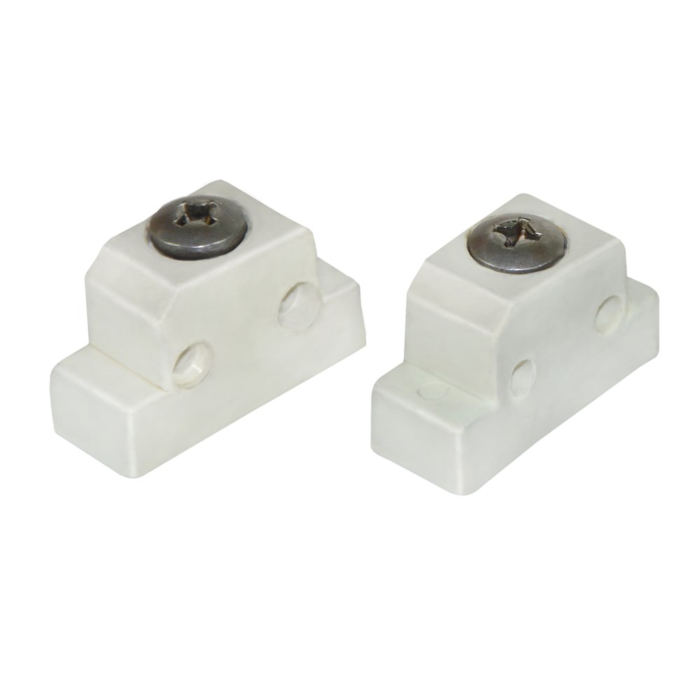 Melamine angular clip white | Megatek