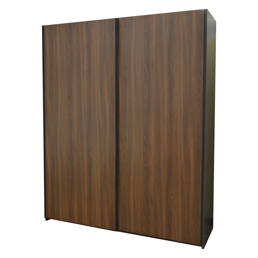 Dollap rrobash, ALPHA, melaminë, arrë errët, 180x60xH220 cm