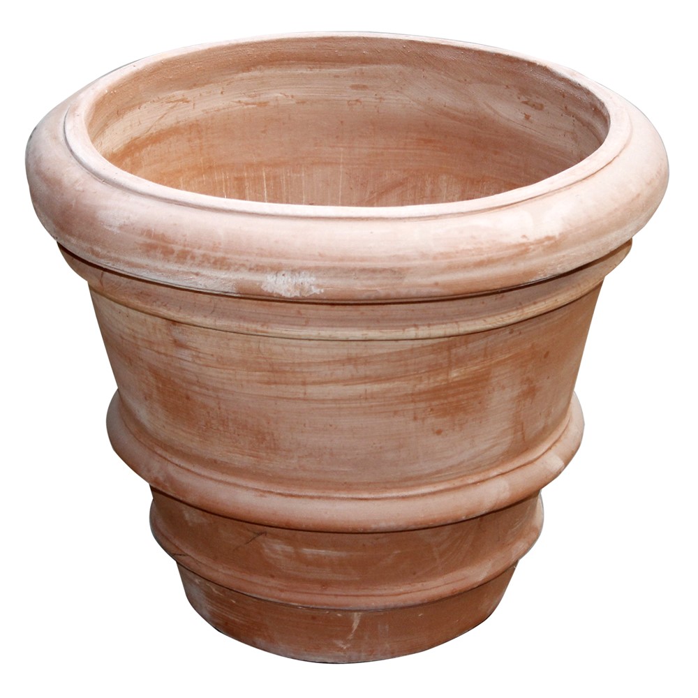 Round flower pot, LISCIO, ceramic, terracote, Ø46 xH38 cm