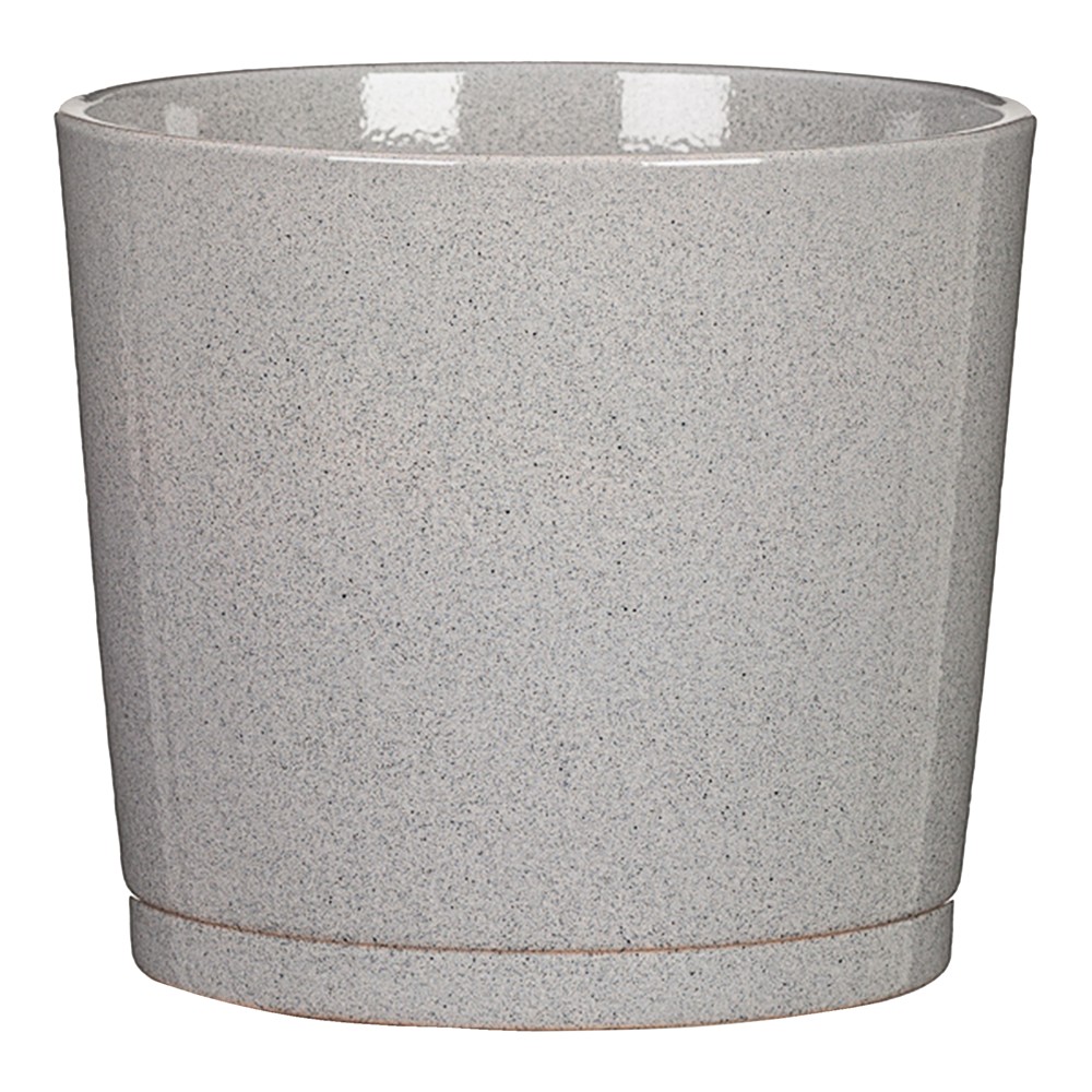 Vazo lulesh, qeramike, gri, Ø16.5xH14.5 cm | Megatek