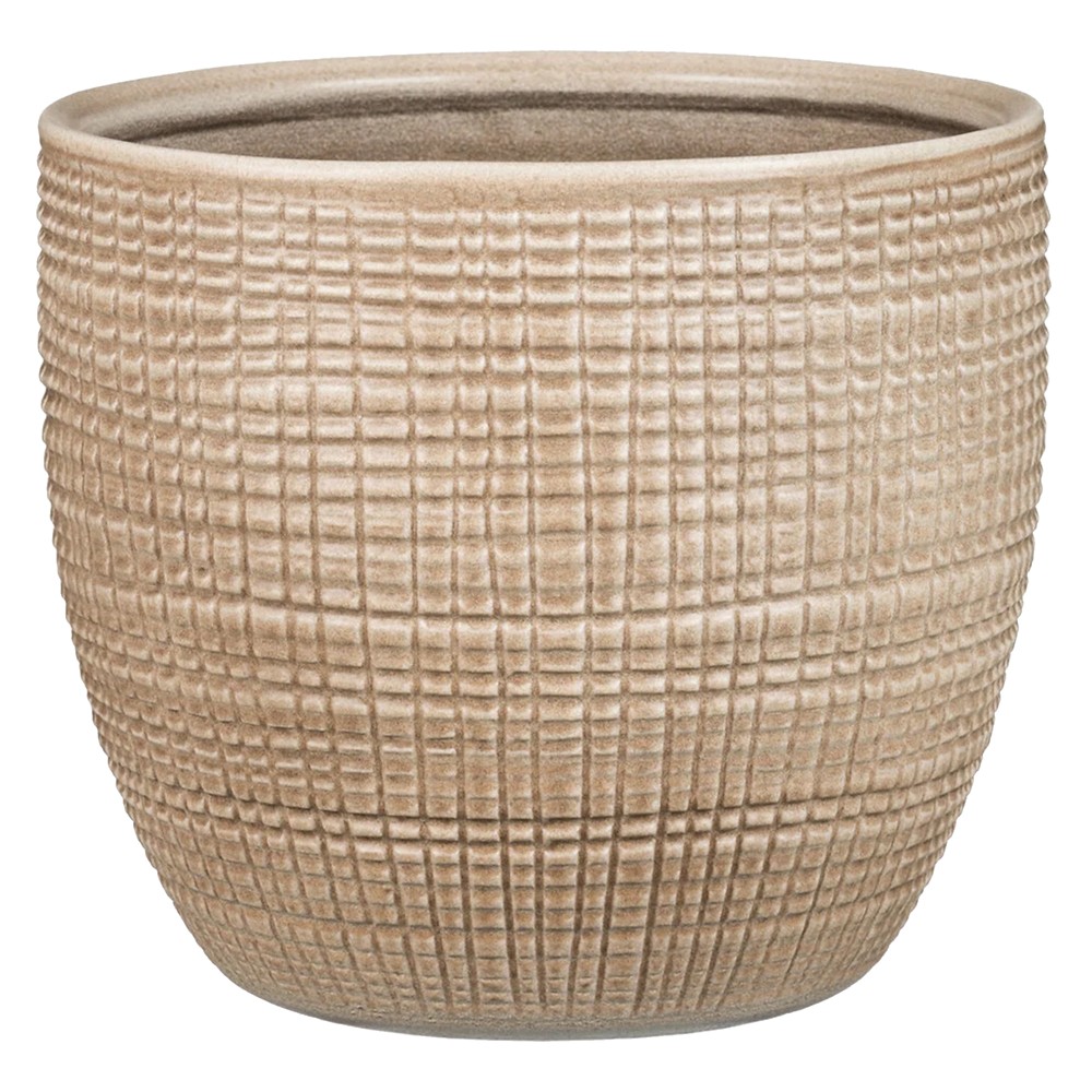 Vazo lulesh, qeramike, kafe, Ø24.9xH22.1 cm | Megatek