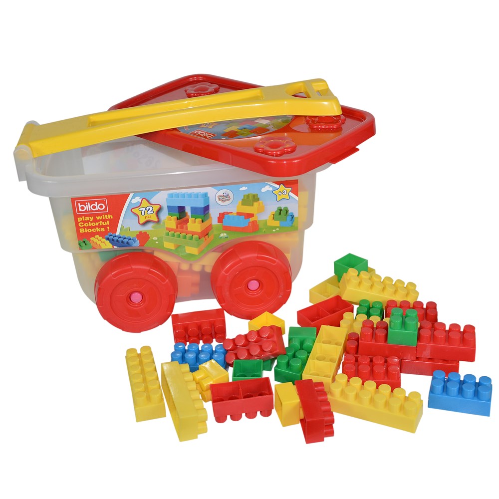 Trolley building bricks 72 pieces | Megatek