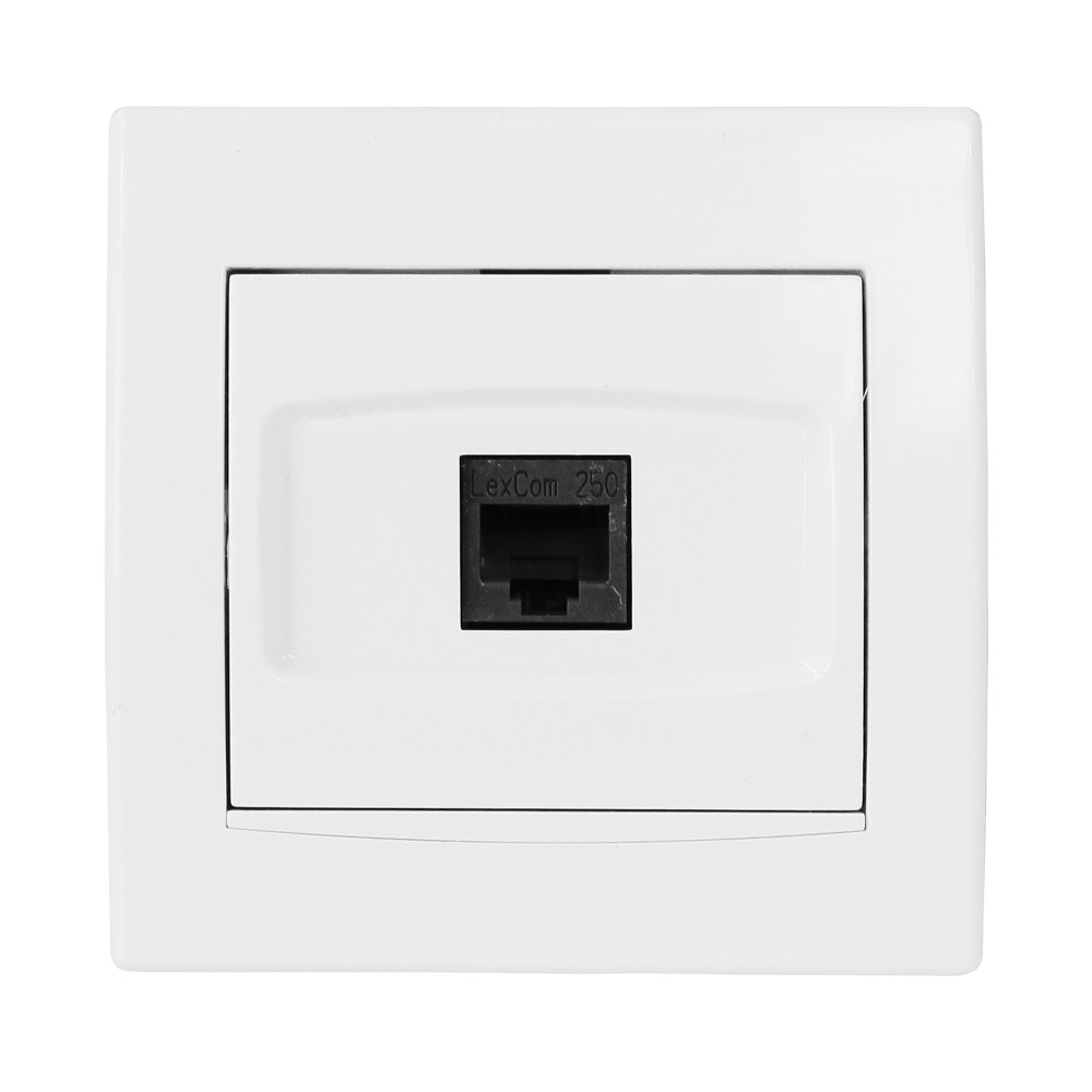 RJ45 data socket Cat. 6 UTP 1 module white Anya | Megatek