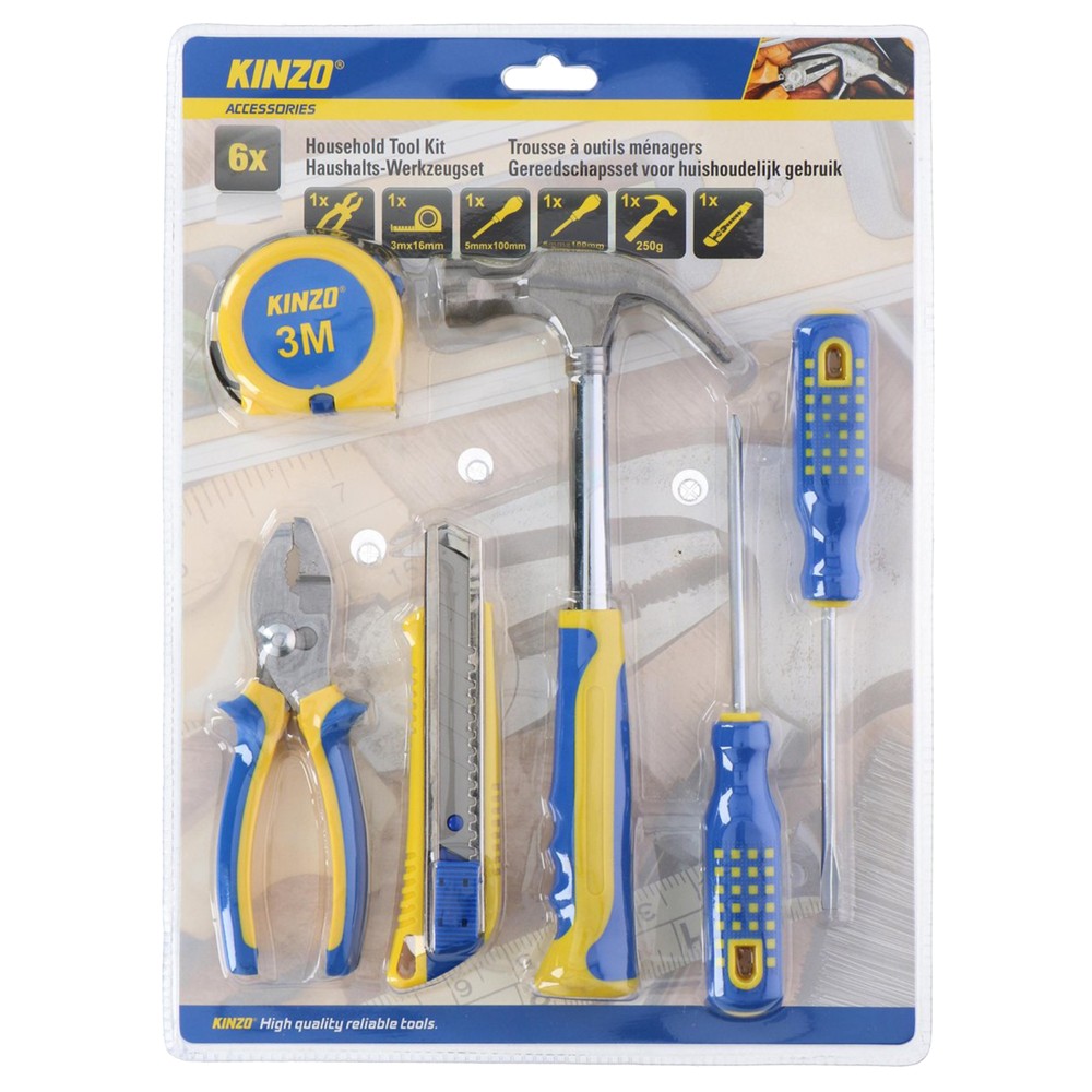 Set me vegla pune, Kinzo, cekic, pince, 2 kacavida, thike ma