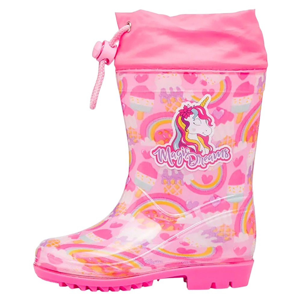 Children's boots, Unicorn, plastic, pink, 1 pair | Megatek
