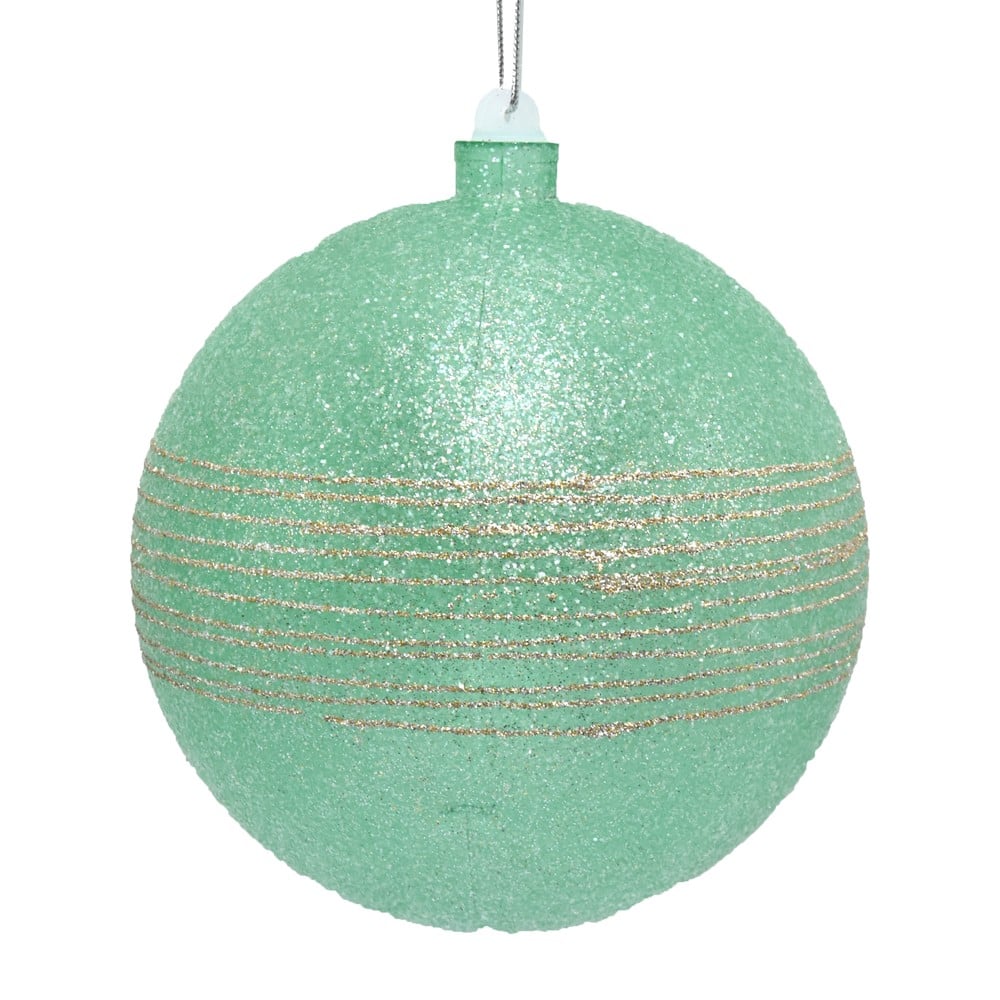 Decorative sphere, plastic, green, Ø14 cm | Megatek