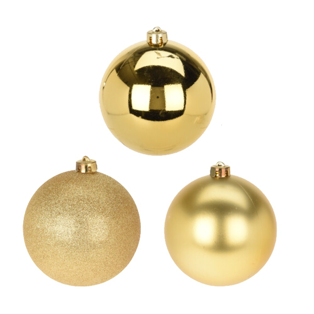 Decorative sphere, plastic, gold, Dia.12 cm | Megatek