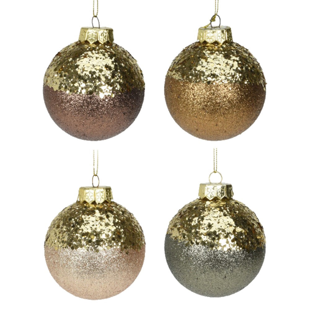 Decorative sphere, plastic, brown, Dia.8 cm | Megatek