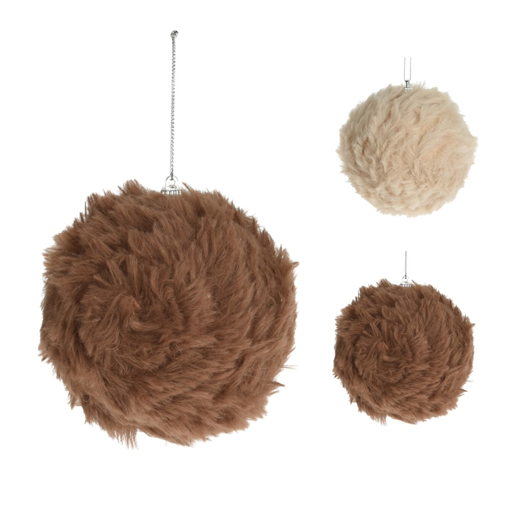 Decorative sphere, polystyrene, brown, Dia.10 cm | Megatek