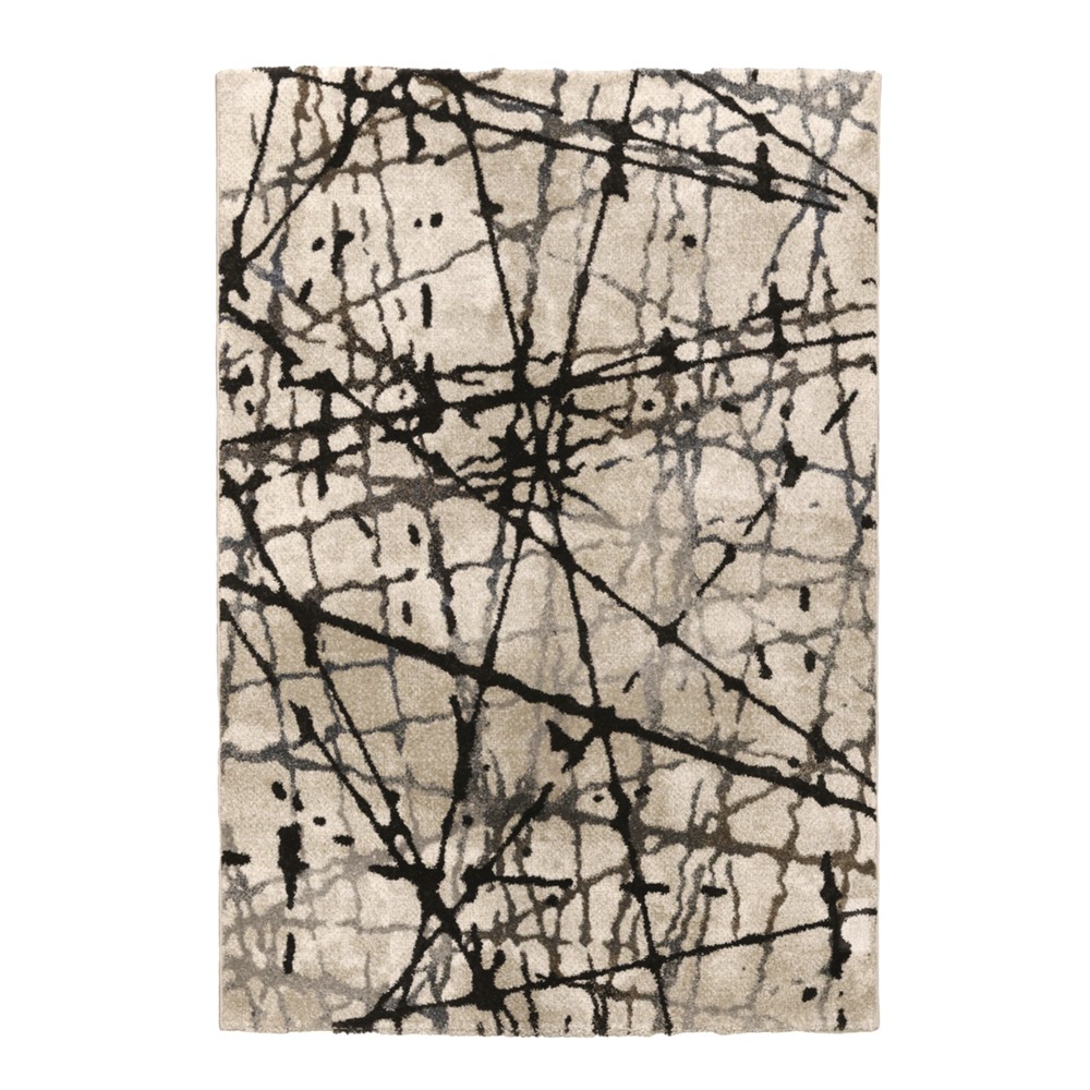 Bella carpet, modern, frieze, cream/grey, 160x230 cm | Megat