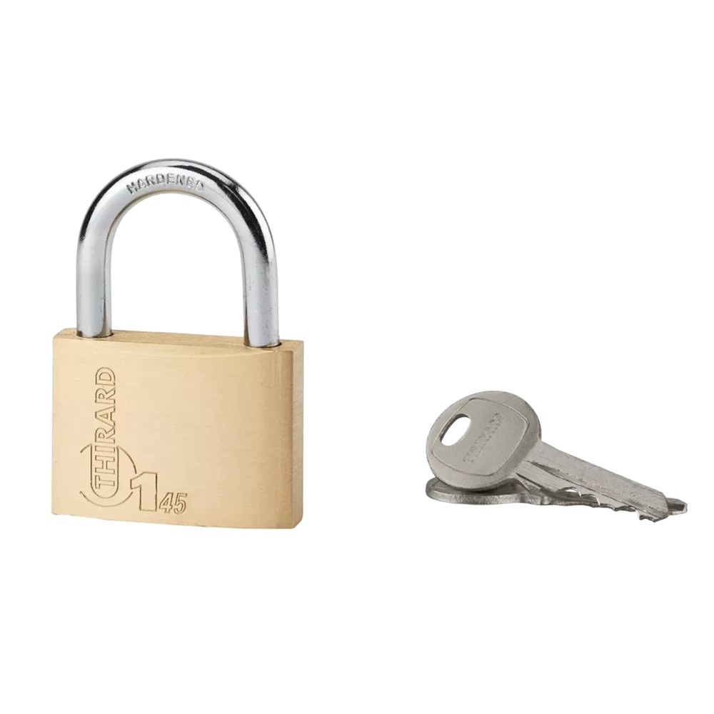 Padlock 45 mm, compact Alloy body, simple lock, 2 keys | Meg