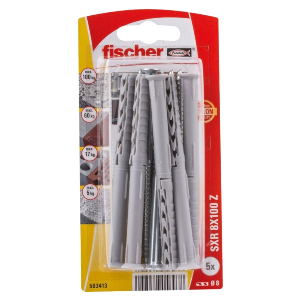 fischer Frame fixing SXR 8 x 100 Z with countersunk wood scr