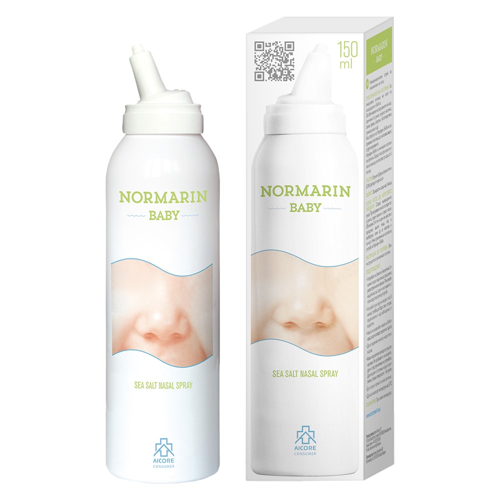 Natural seawater solution for babies, Normarin Baby 150 ml