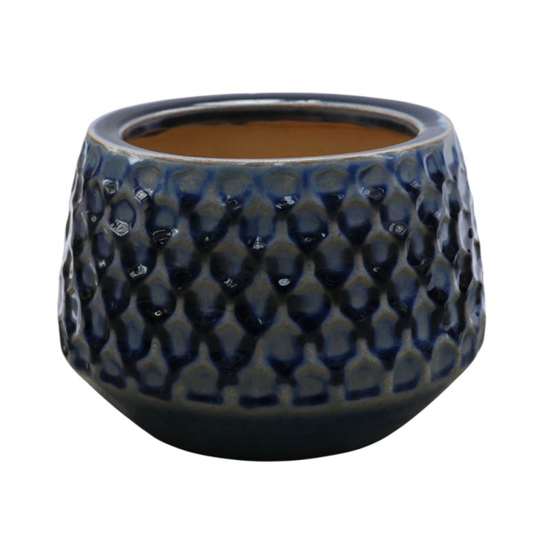 Flower pot, S, ceramic, blue, Ø17xH12 cm | Megatek