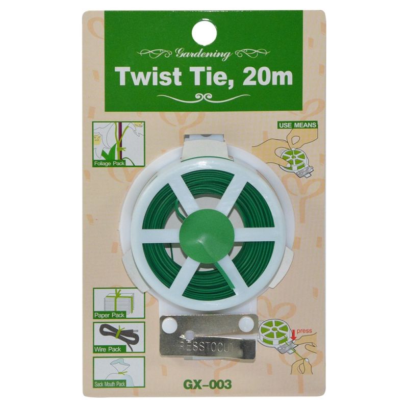 Garden wire, metal/plasticized, 2x20 m | Megatek