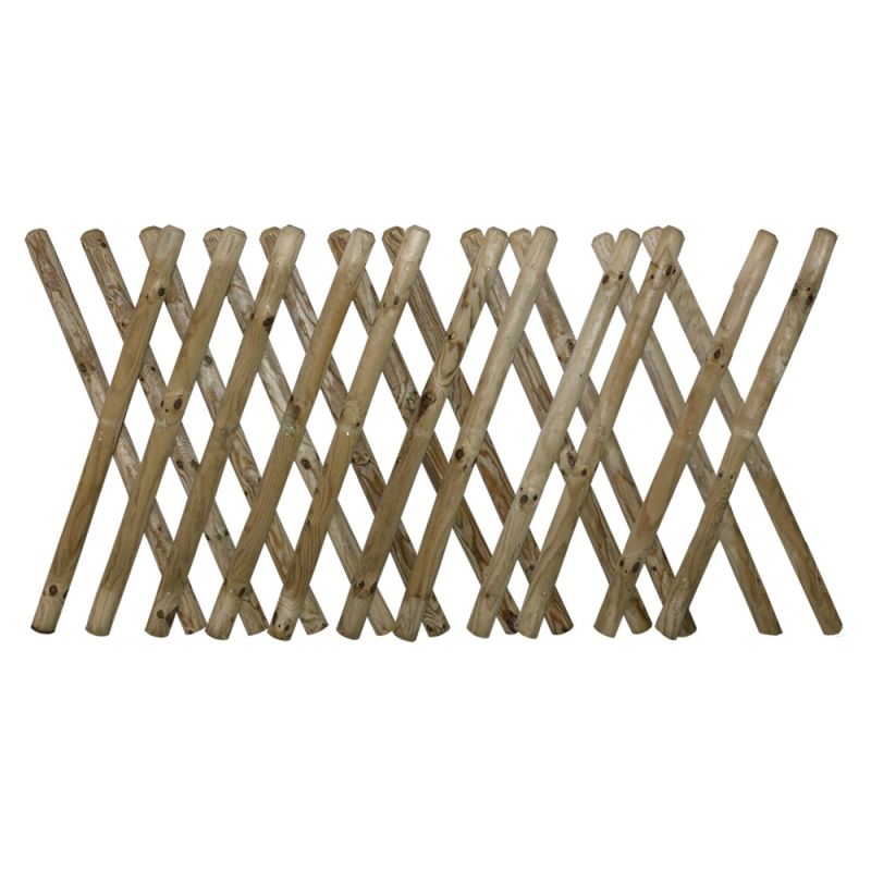 Gardh druri i trajtuar, 80x250 cm, fizarmonikë, ngjyrë natyr