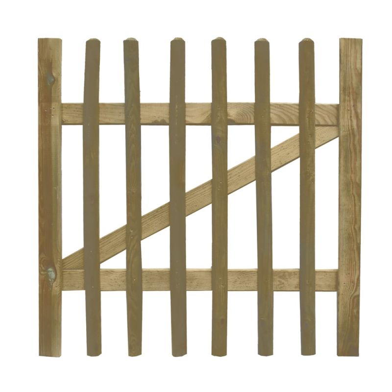 Derë për gardh, dru, 100x100 cm | Megatek