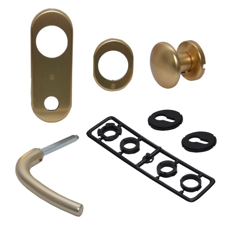 Fake door handle, zinc, yellow | Megatek