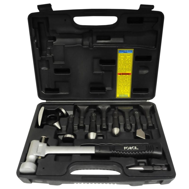 Auto body repair set, steel, steel/PVC handle, 11 pc | Megat