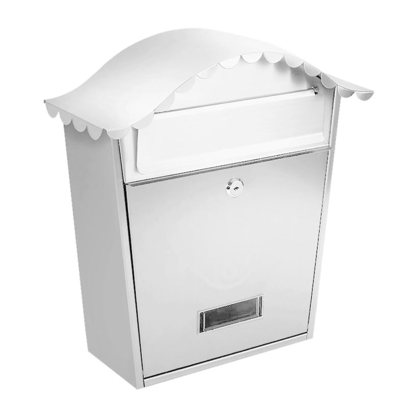 Mailbox,Steel white, 370 x 250 x 130 mm | Megatek