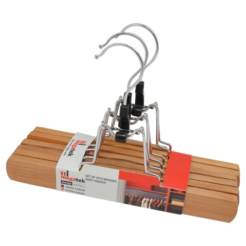 Varëse rrobash/fustani set 3 copë, MEGATEK, dru lotus, natyr