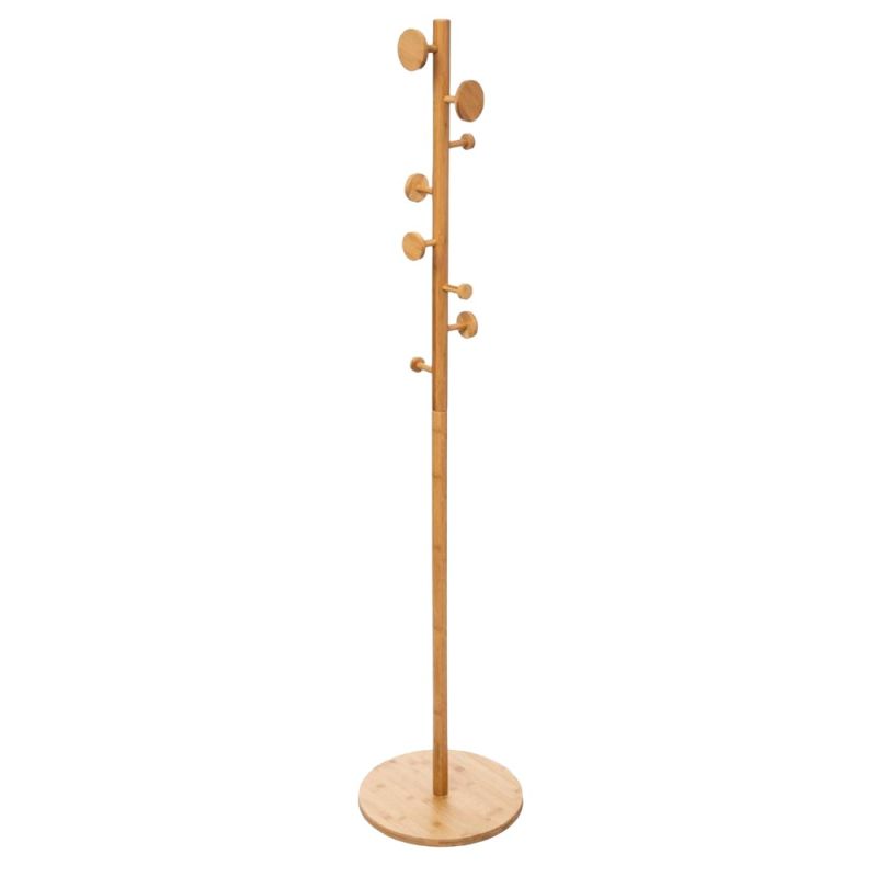 Varëse rrobash, statike, 8 ganxha, bambu, natyrale, Ø38 xH17