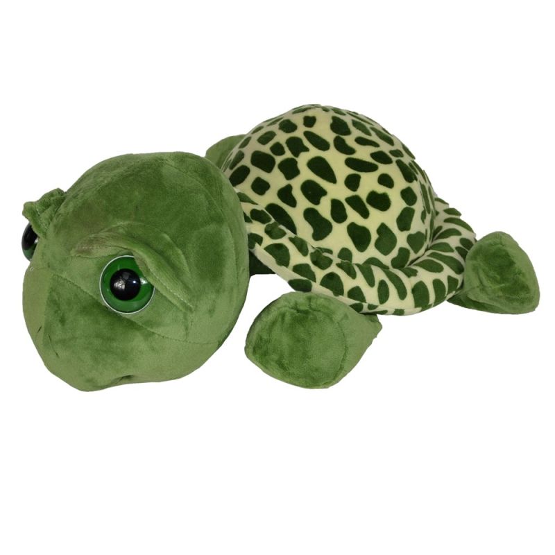 Plush toy, turtle, L, 38 cm, green, 1 piece | Megatek