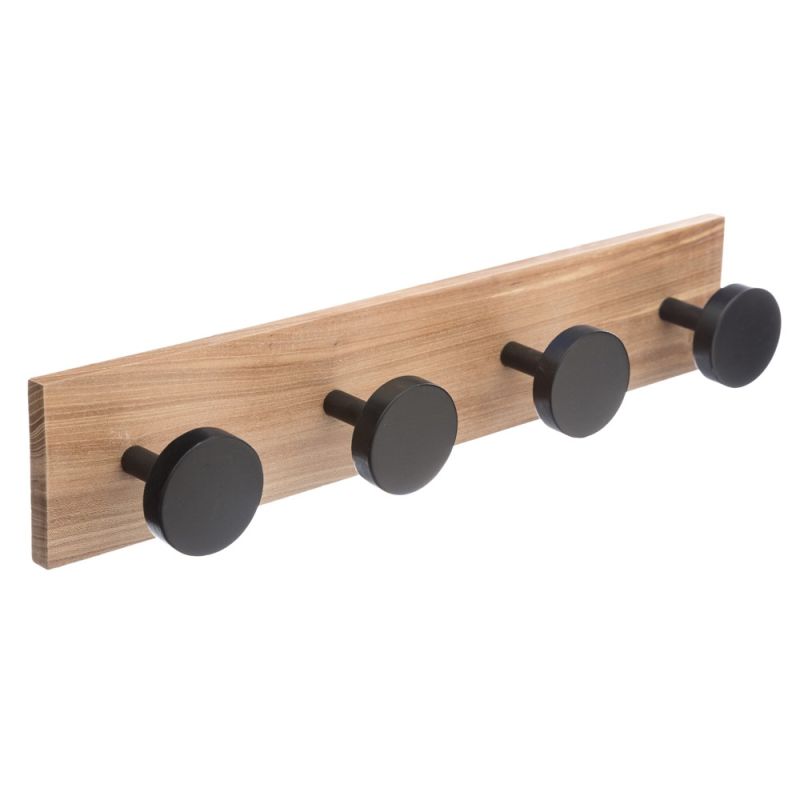 Varëse rrobash, dru/mdf, zezë, 40x6.5xH8 cm | Megatek