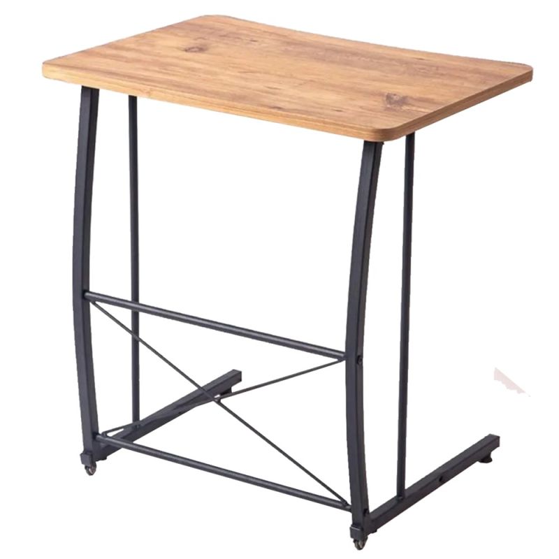 Side table, Atlantic, chipboard tabletop, metal legs (black)