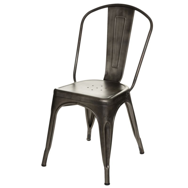 Metal chair, Niko, metal, gray, 45x48xH85cm | Megatek