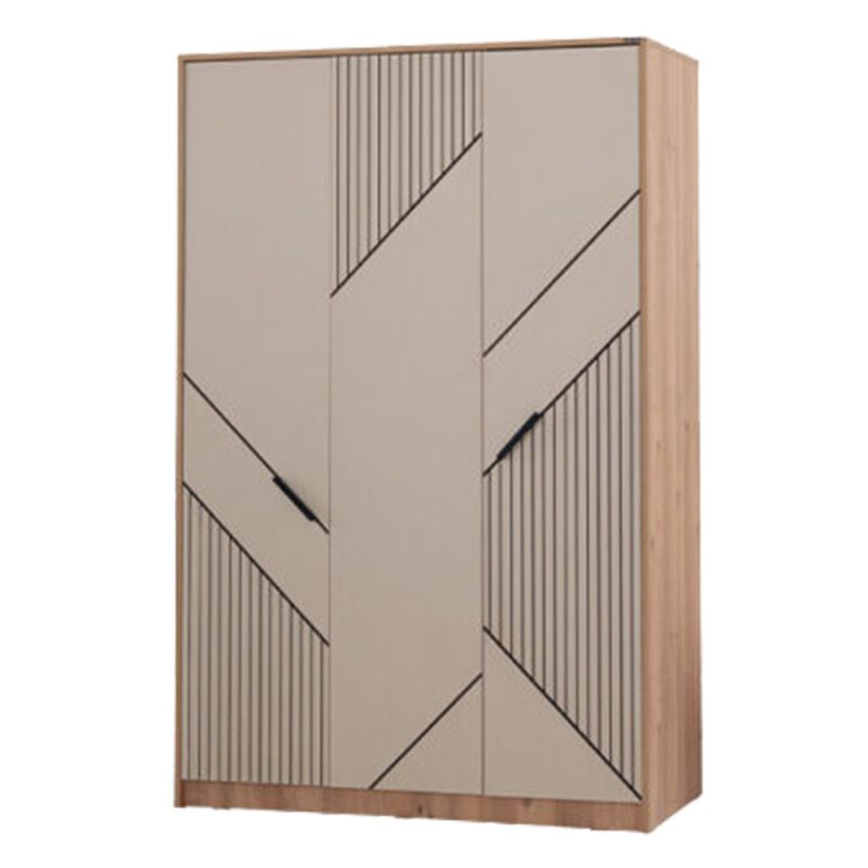 Dollap rrobash, Valery, melaminë, lisi/bezhë, 134x57xH205 cm