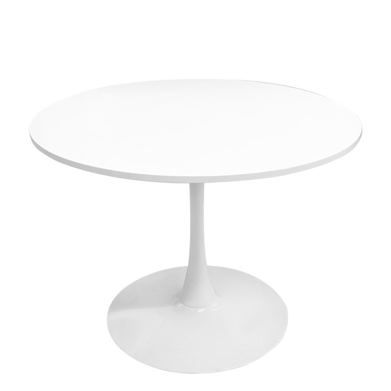 Bar table, Clift, mdf tabletop, metal structure, white, Ø100