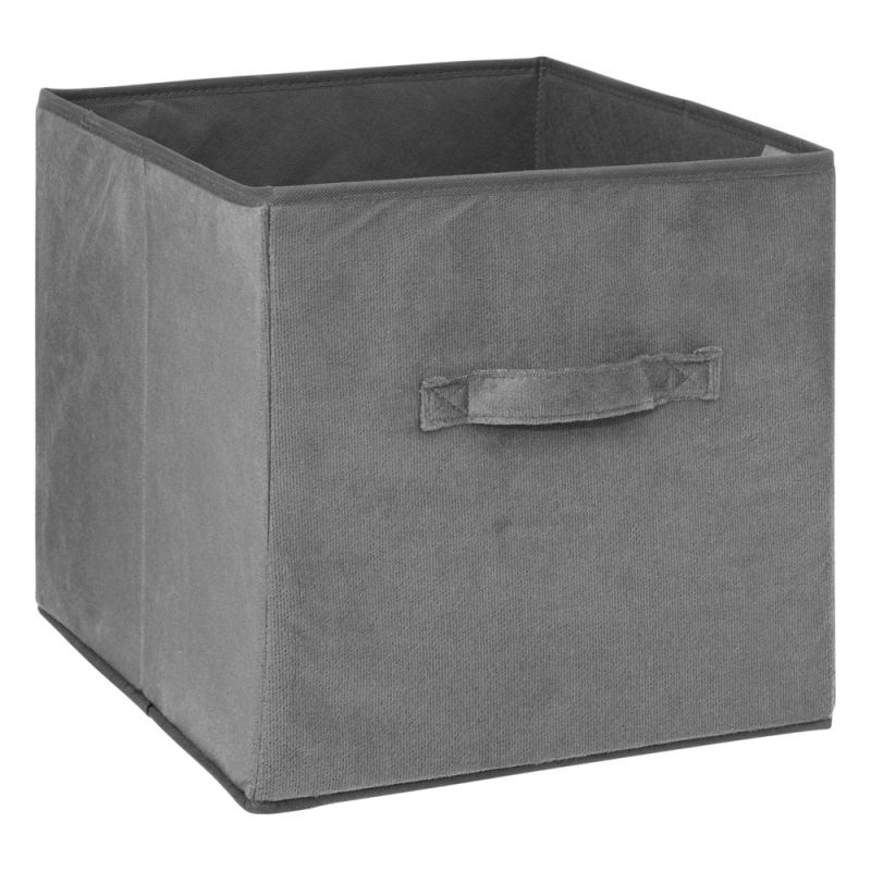 Storage box, polyester, grey, 31x31 cm | Megatek