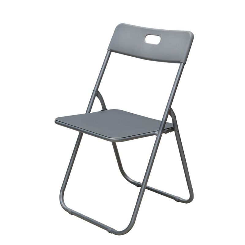 Karrige e palosshme, pvc, gri, 46x43xH78 cm | Megatek