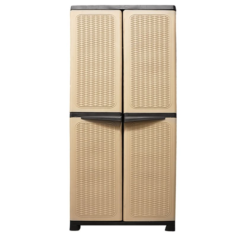 Dollap rrobash, me varje dhe 2 rafte, plastik, kafe/bezhë, 7