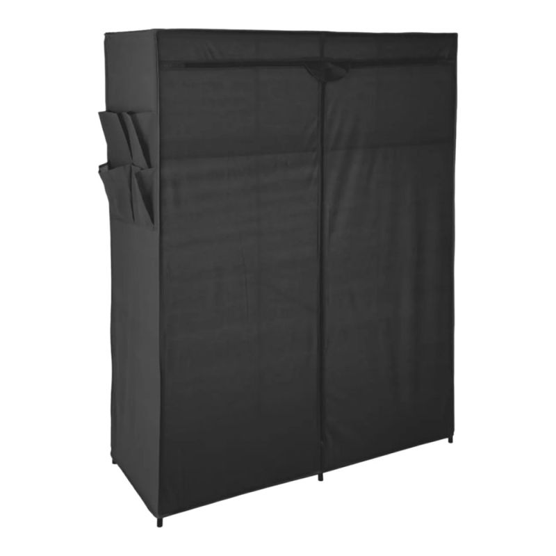 Dollap rrobash, 2 ndarje, metal/polipropilen, gri, 110x45xH1