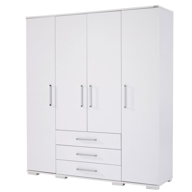 Dollap rrobash, Swan, melaminë, e bardhë, 159.9x45.5xH187.6