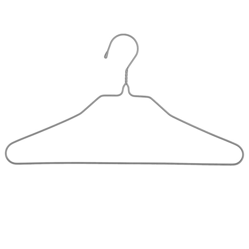 Varëse rrobash, Smart, set 10 copë, metalike, gri, 38.7x0.3x