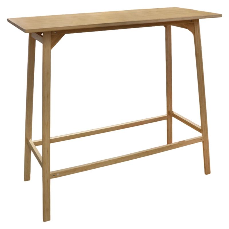 Bar table, Fejan, bamboo, natural, 120x50xH110 cm | Megatek