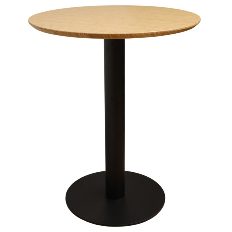 Bar table, Stensele, round, bamboo, natural/black, Ø60xH74.5