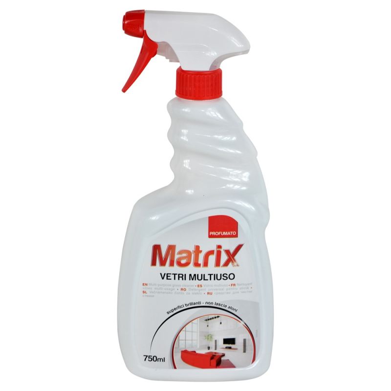 Cleaning detergent, Matrix , for glass, 750 ml, white, 1 pi
