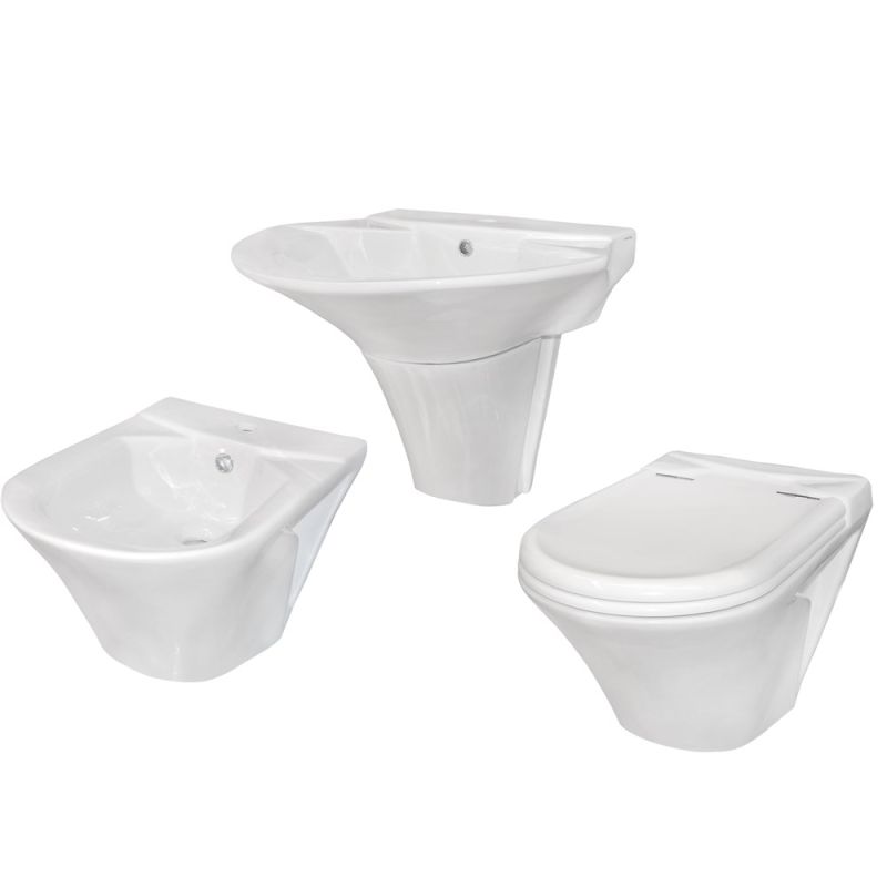 Set inkaso WC + Bide + Lavaman JADE | Megatek