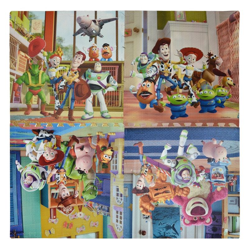 Tapet puzzle, me personazhe, 60x60 cm, 4 copë, 1 pako | Mega