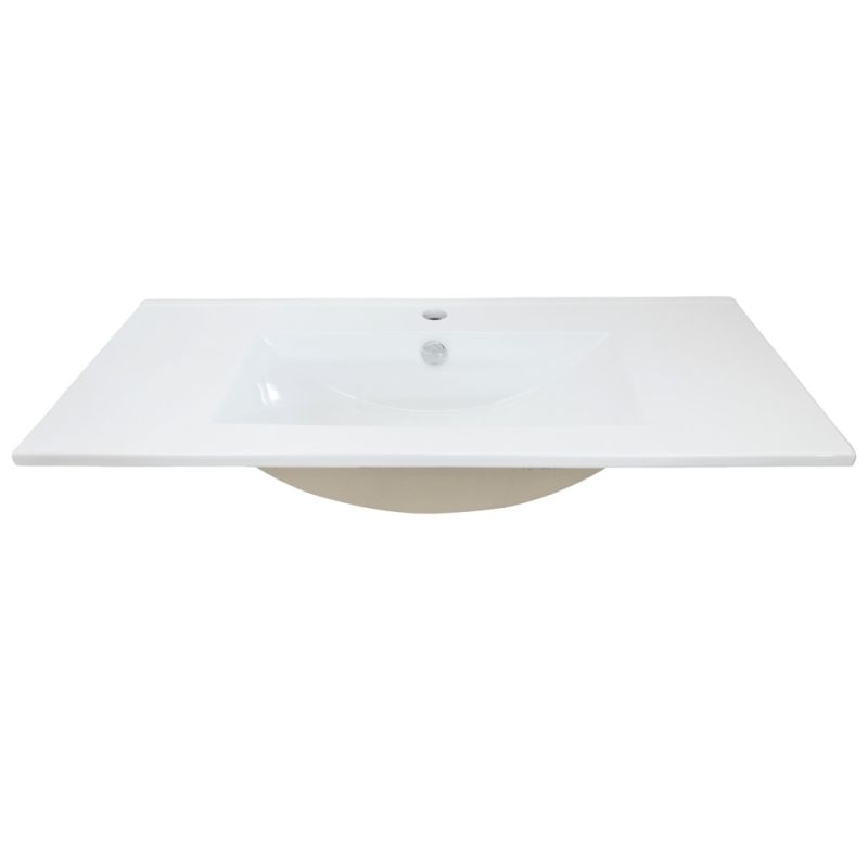Lavaman porcelani, montim mbi mobilje, e bardhë, 92x46xH17 c