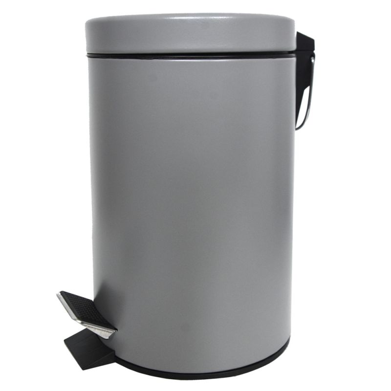 Kosh mbeturinash, 3L, metal/inoks, gri, 17xH25cm | Megatek