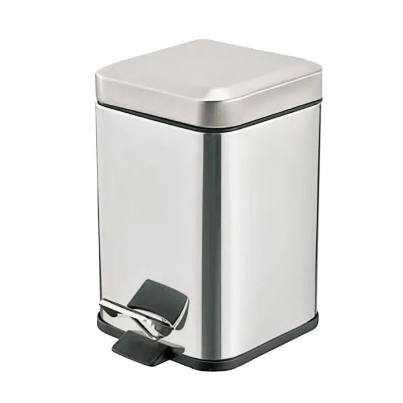 Waste bin, 3L, stainless steel 410, silver, 16x16xH24.5 cm