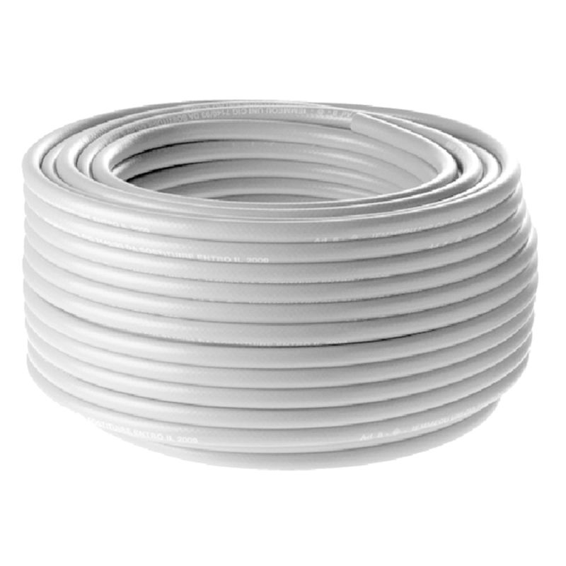 Rubber pipe for methane gas, with 2 layers, white, 13x50mt