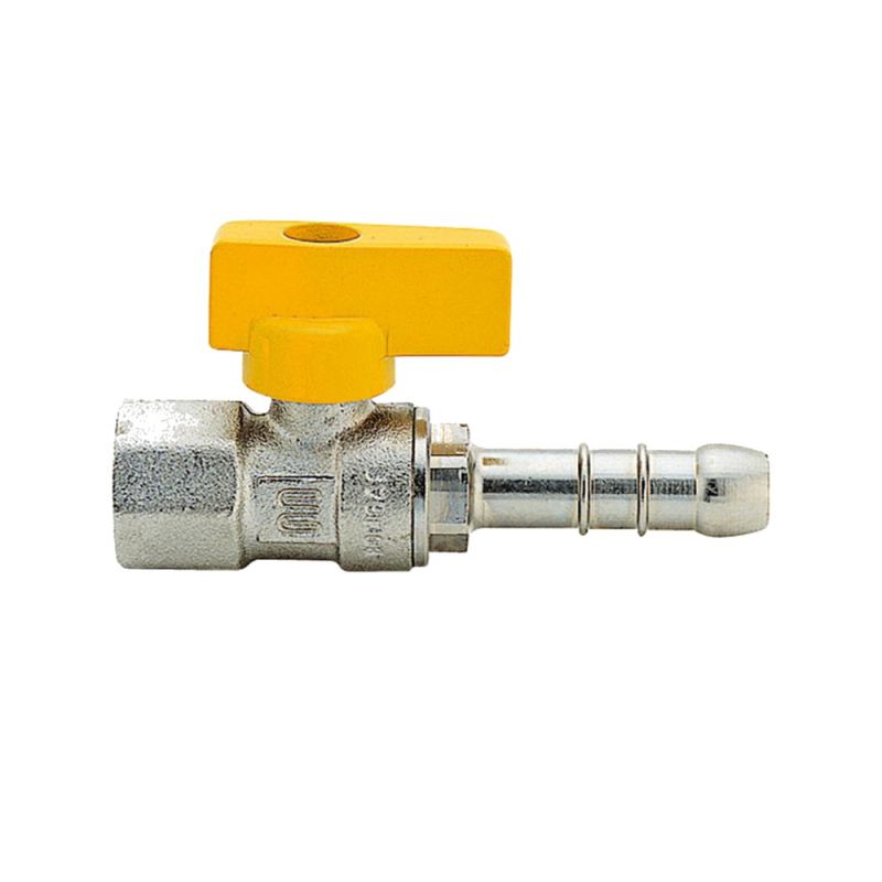 Ball valve, for gas (LPG), straight with pipe, M-1/2'' | Meg