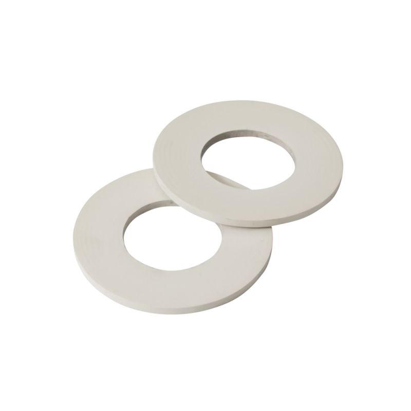 Rubber gasket set, for siphons, flat, rubber, white, 1/1/4''
