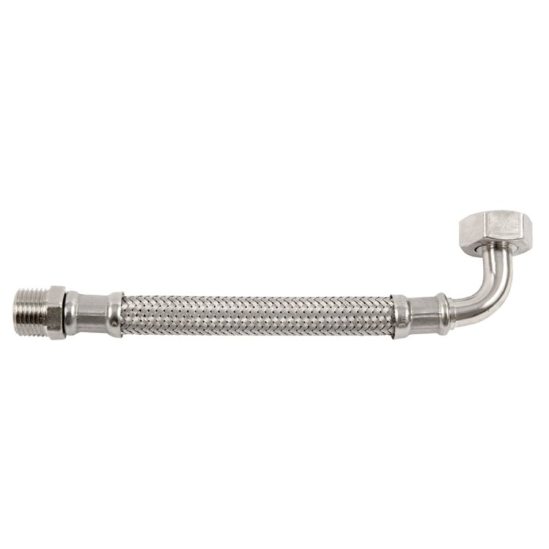 Tub furnizimi për lavatriçe me kënd, inoks, 150 cm, M-F 3/4'
